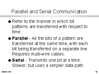 Parallel and Serial Communication