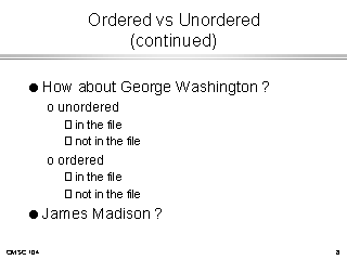 Ordered vs Unordered